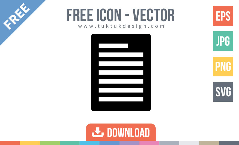 Document icon free vector image ~ TukTuk Design